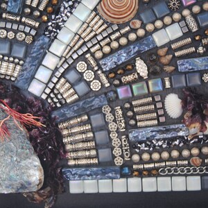 Beautiful Framed Mosaic With Shells and Beads - Etsy