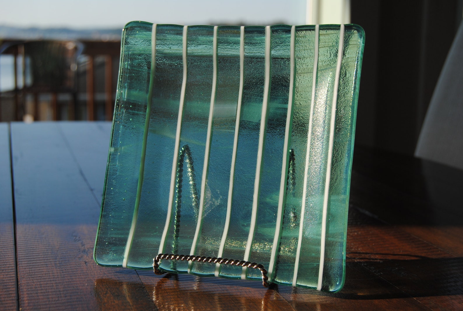 Unique Fused Glass Plate - Etsy