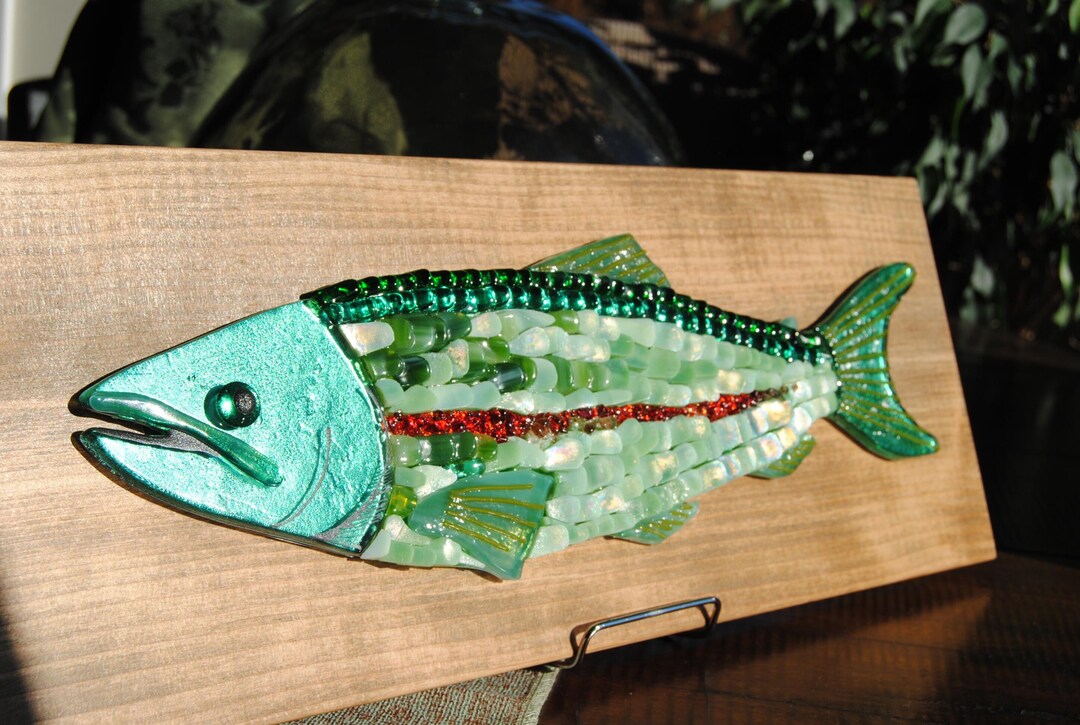 Beautiful Handmade ALL GLASS Salmon Fish Art - Etsy
