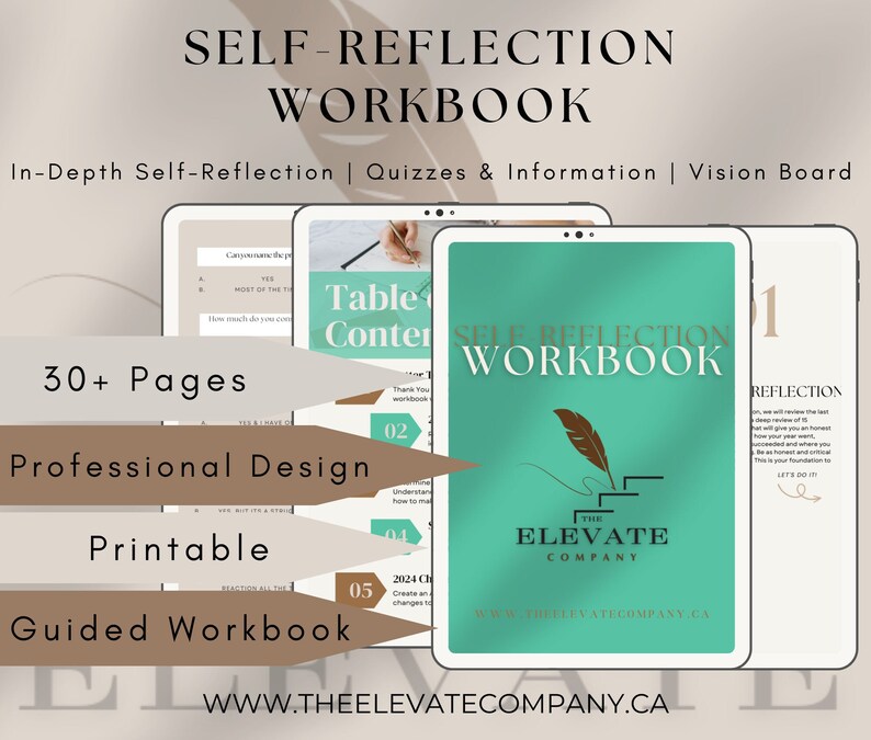Self Reflection Workbook | Self Care Printable | Self Improvement ...