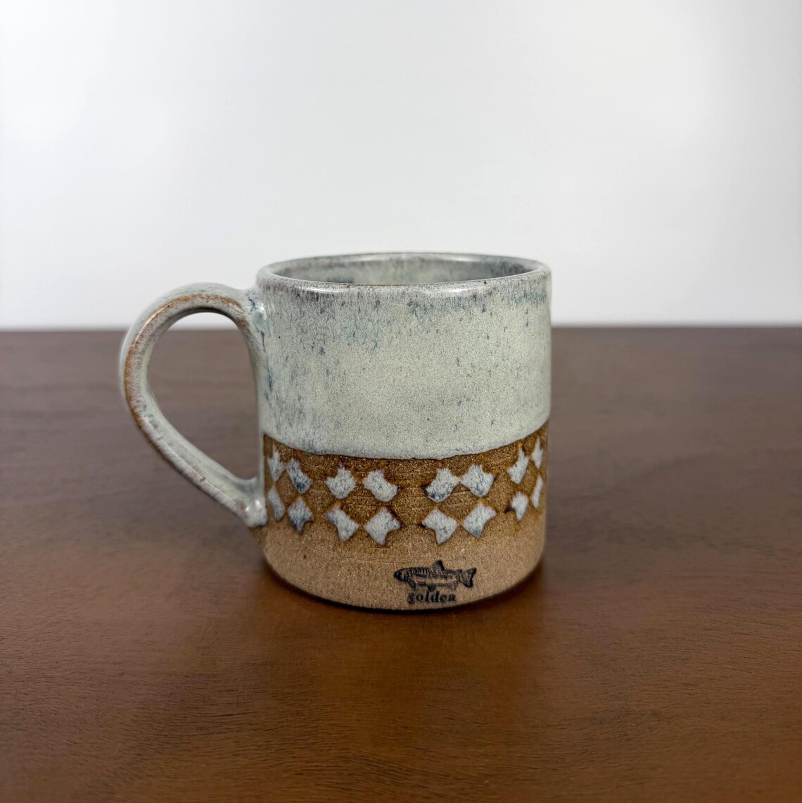 Handmade Quilted Texture Ceramic Mug in Soft Blue, Wheel Thrown ...