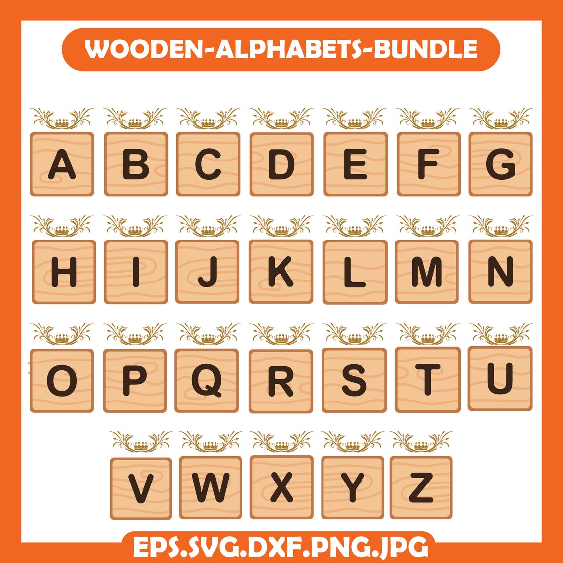 Alphabet SVG Wood Font Wood Alphabet SVG Digital Font Clipart Wood ...