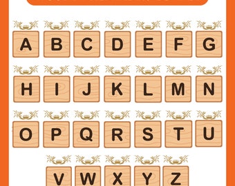 Wood Alphabet PNG, Rustic Font, Wood Letters PNG, Wood Font, Boho ...