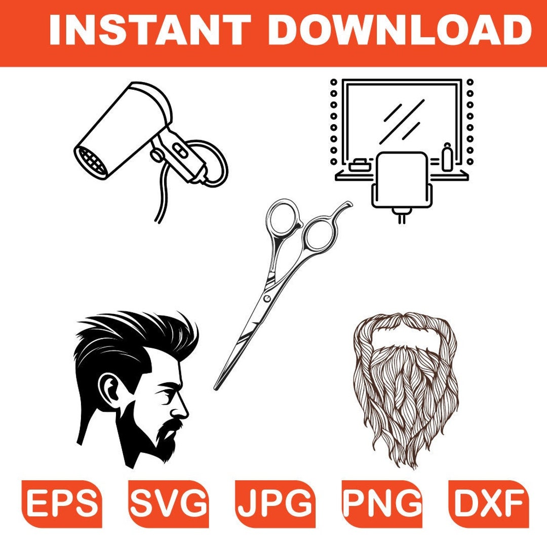 Hairdresser Svg Barber Svg Hair Tools Svg Hair Dressing Svg Hair ...