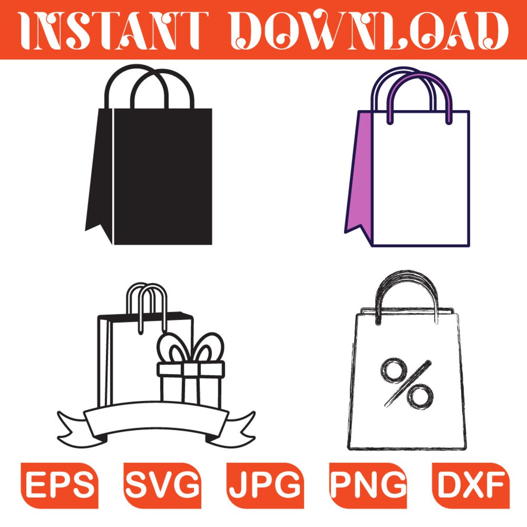 Paper Bag Svg Paper Bag Svg Bundle Gift Box Svg Birthday Paper Bags ...