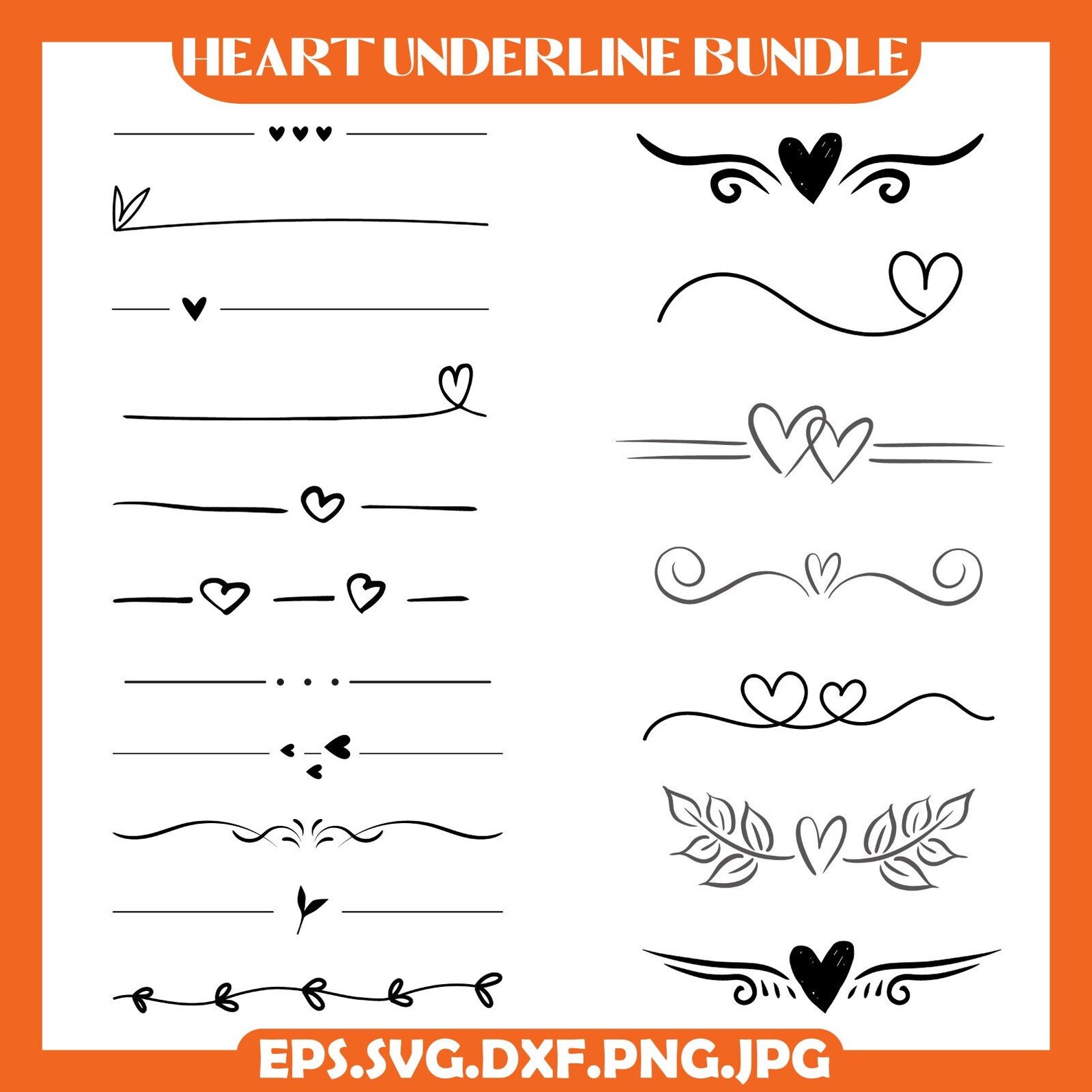 Heart Border Svg Heart Divider SVG Text Divider Svg Borders Svg ...