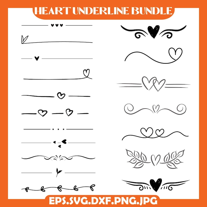 Heart Border Svg Heart Divider SVG Text Divider Svg Borders Svg ...