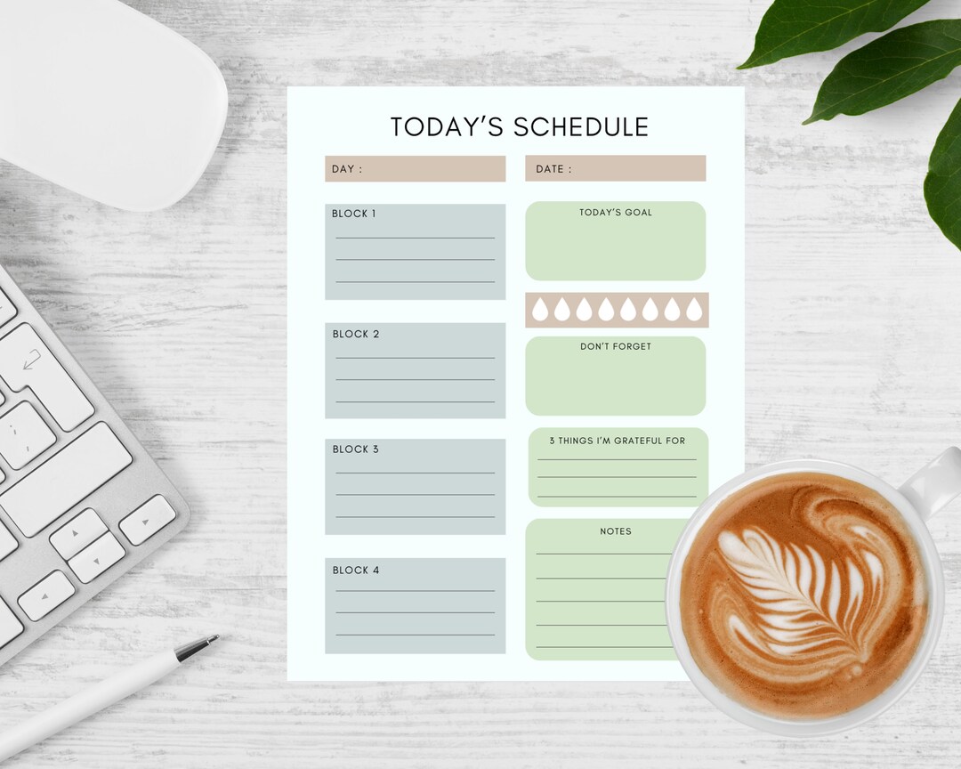 Printable Daily Block Planner - Etsy Australia