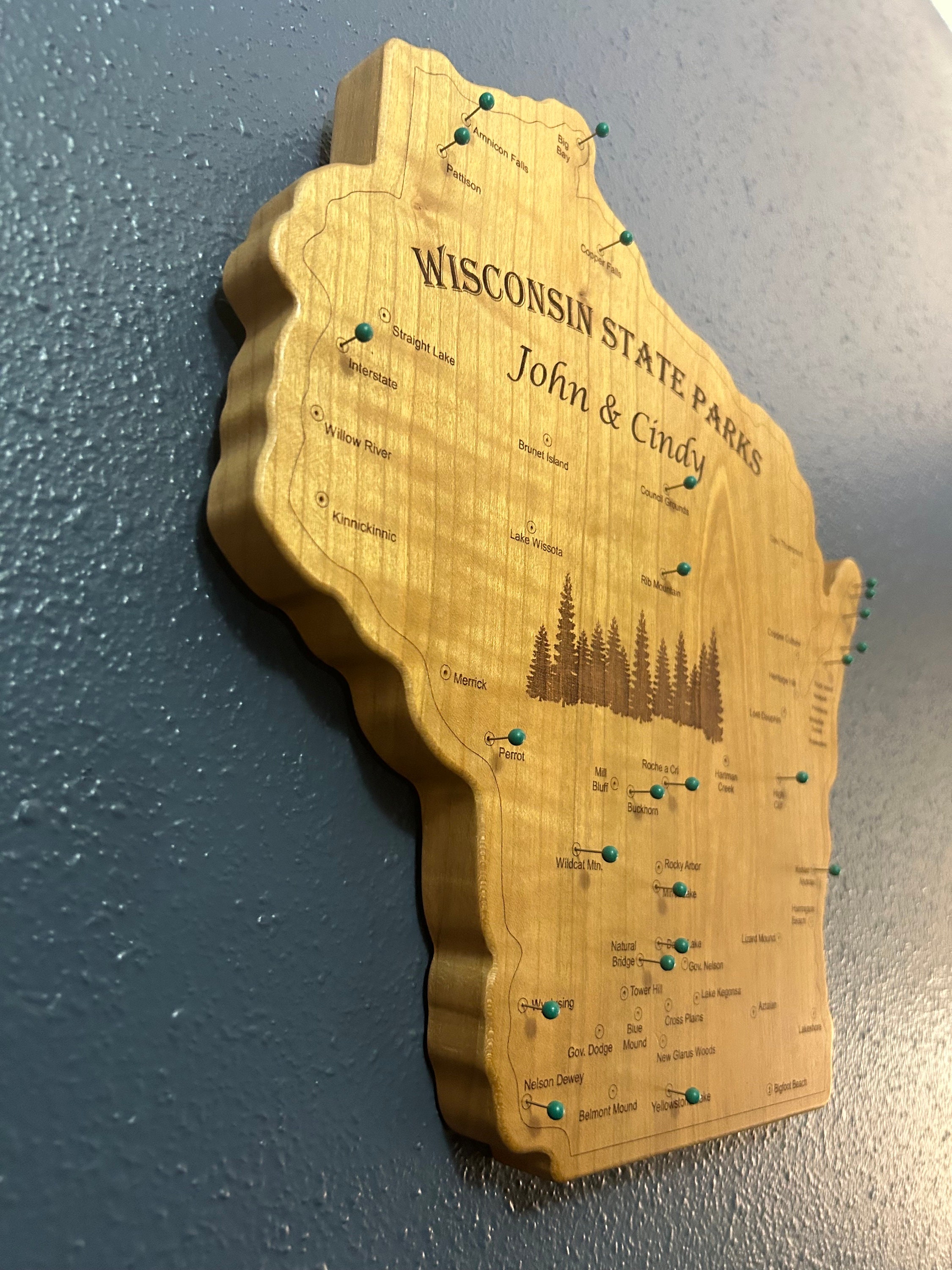 Wisconsin State Park Tracker Plaque - Etsy