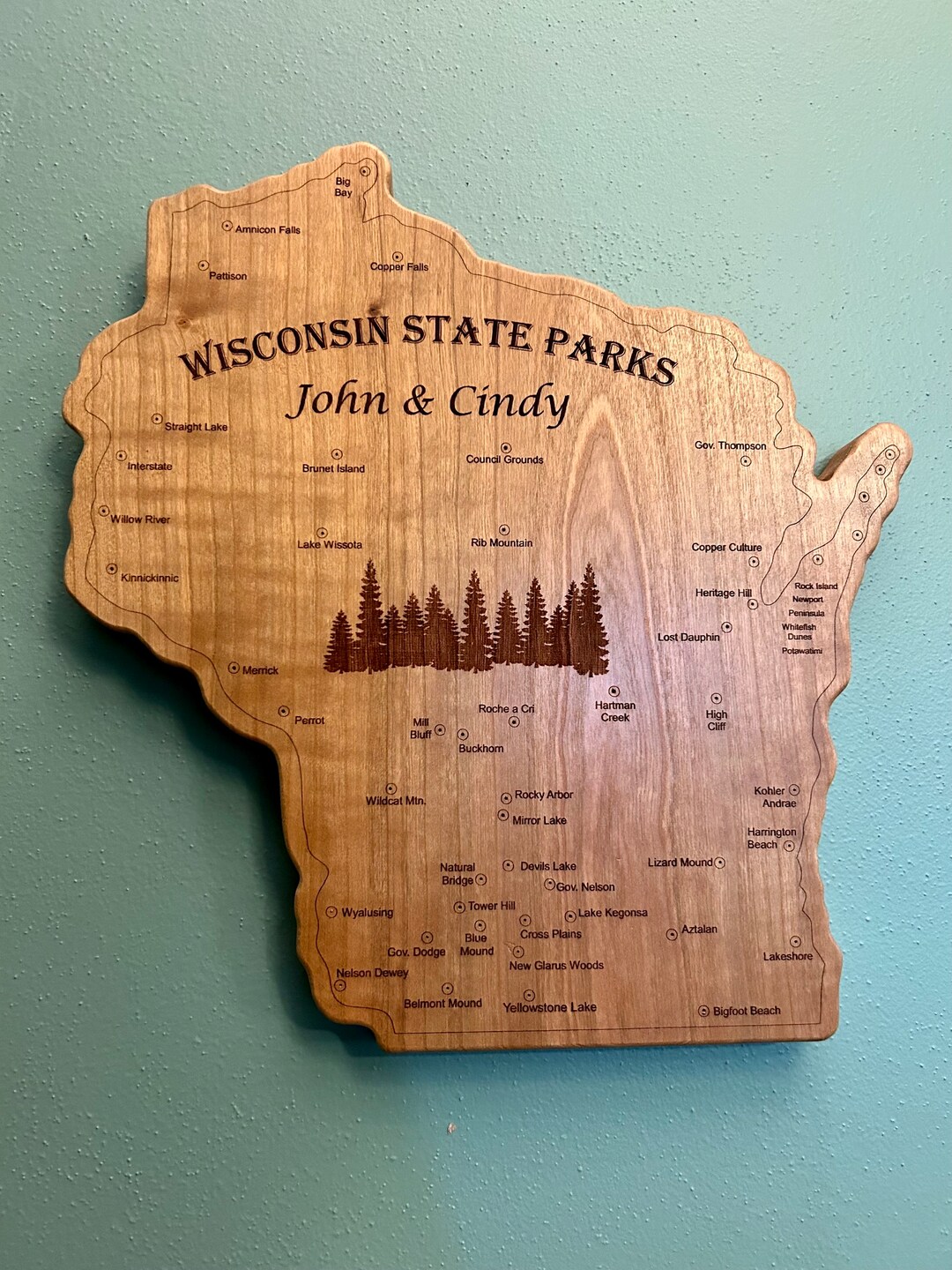 Wisconsin State Park Tracker Plaque - Etsy