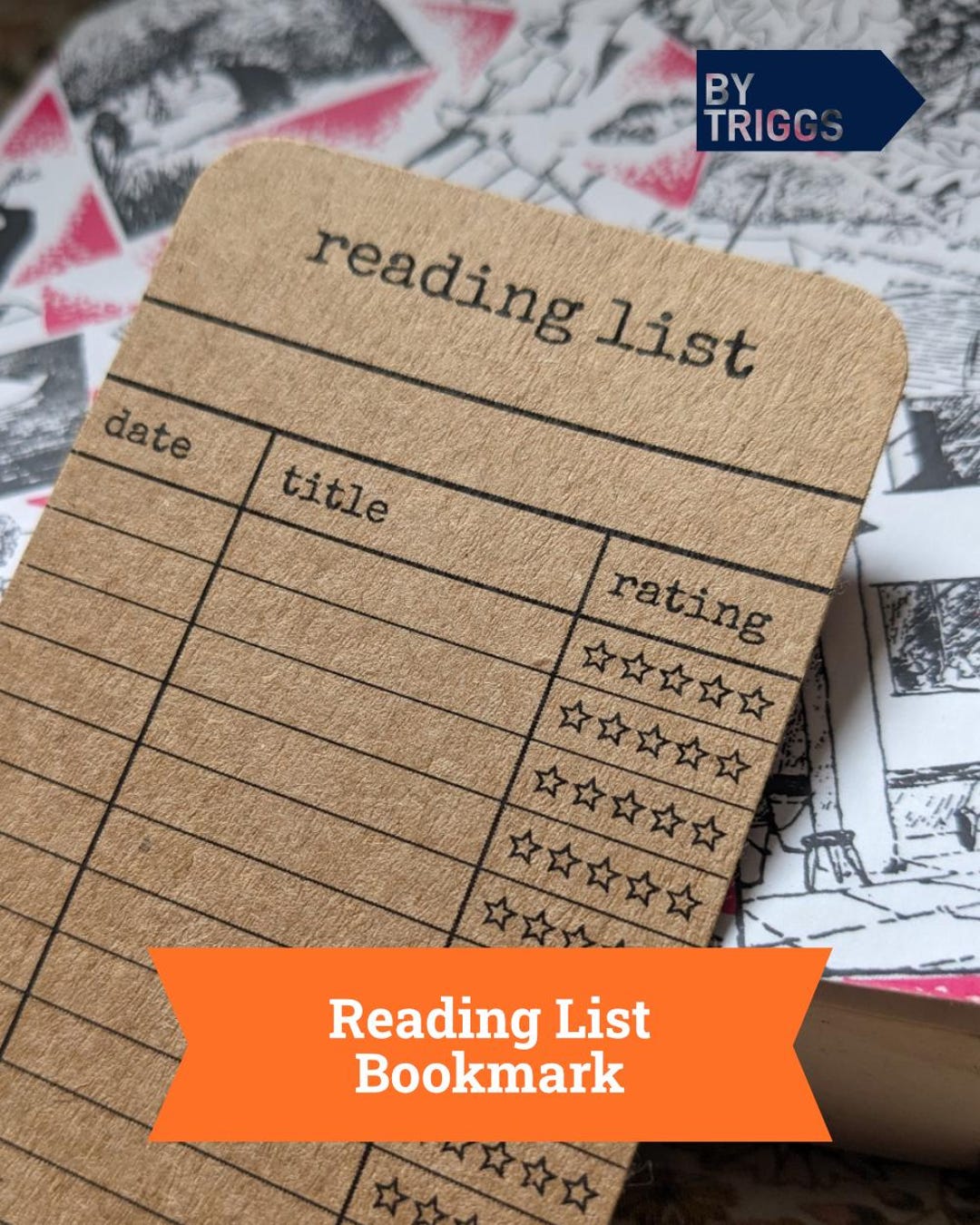 Reading List Bookmark Undated - Etsy UK