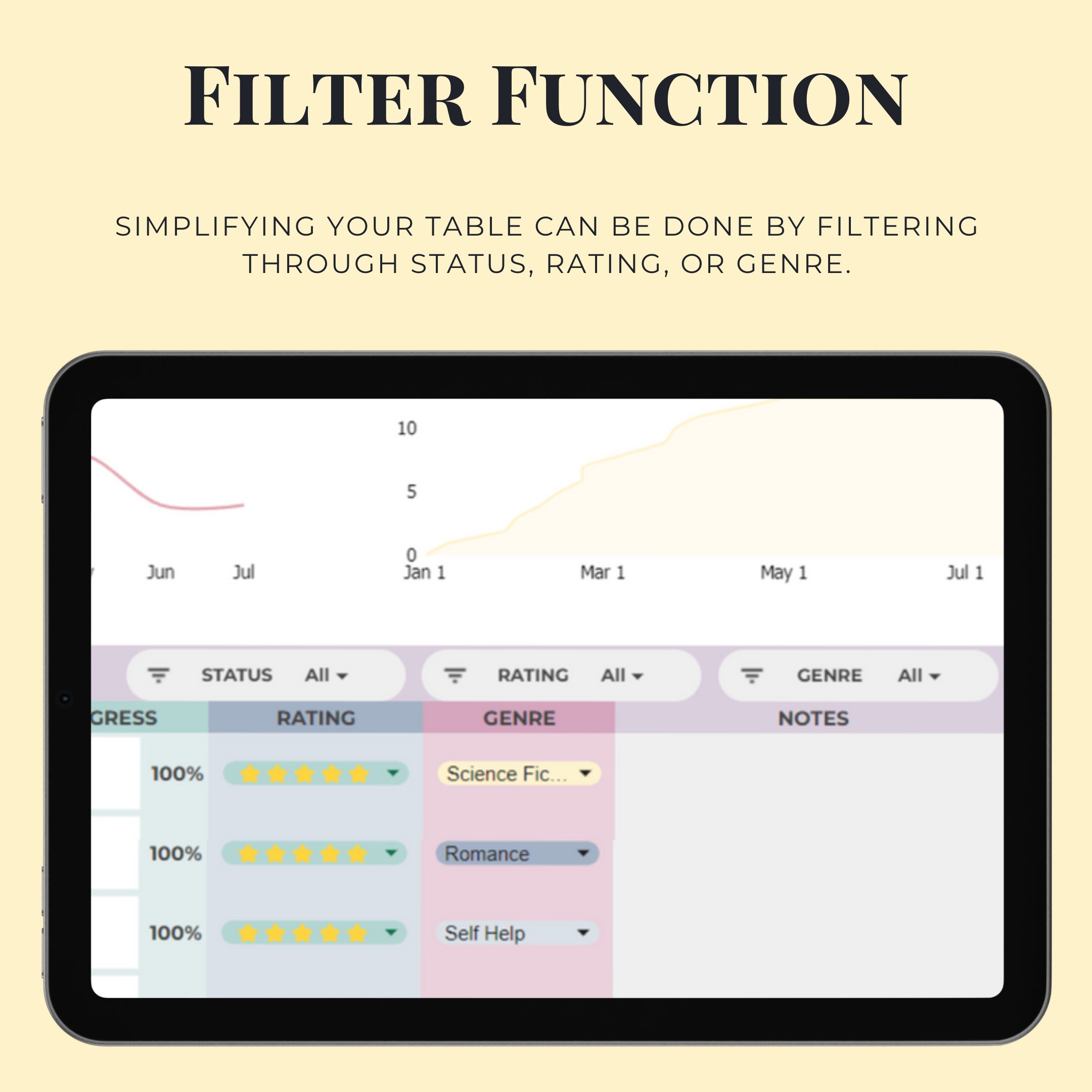 Google Sheets Reading Journal, Book Tracker, Reading Log Spreadsheet ...
