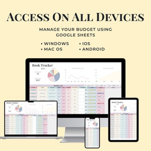 Google Sheets Reading Journal, Book Tracker, Reading Log Spreadsheet ...