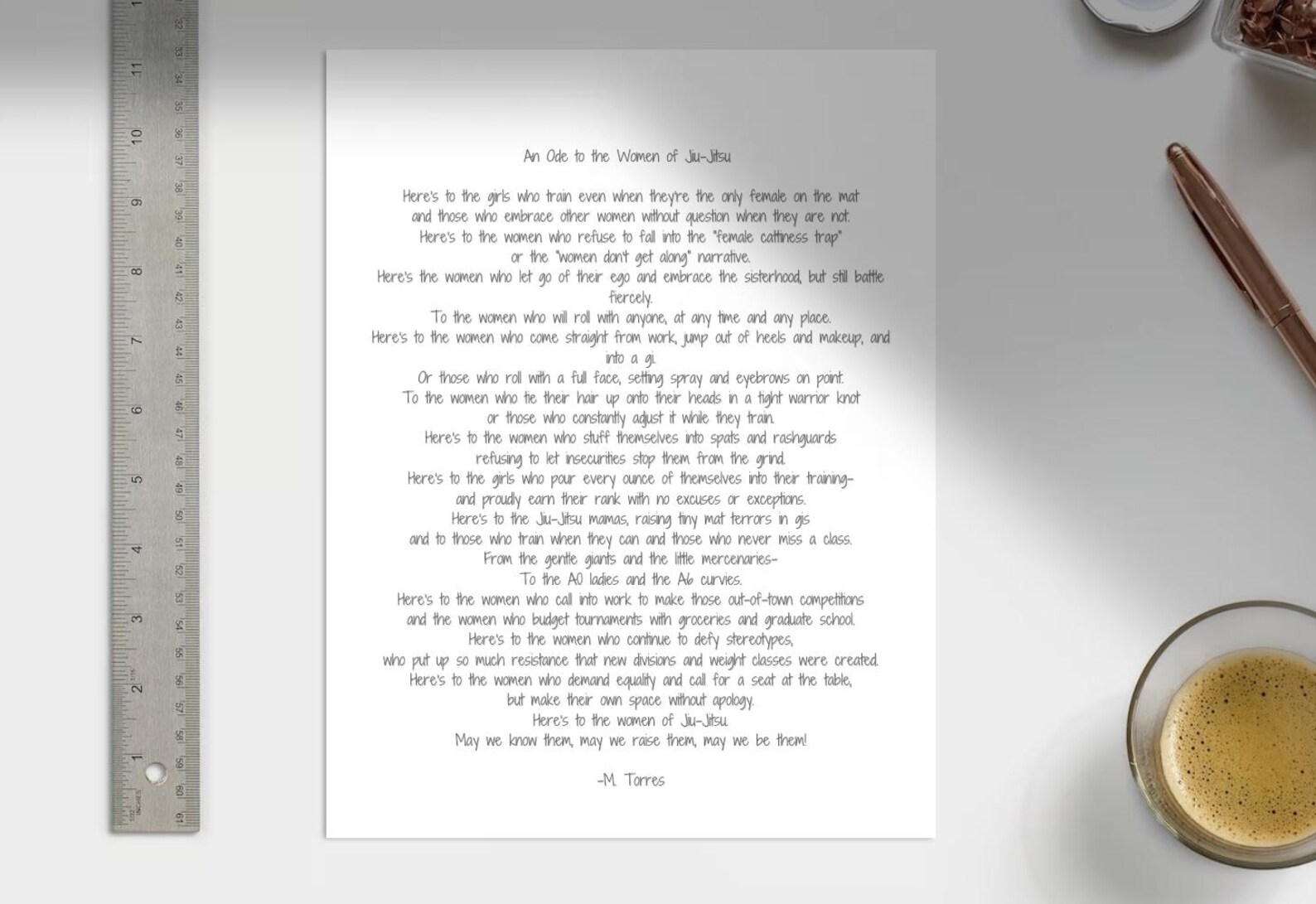 An Ode to the Women of Jiu Jitsu Digital Print, Jiu Jitsu Poetry, BJJ ...
