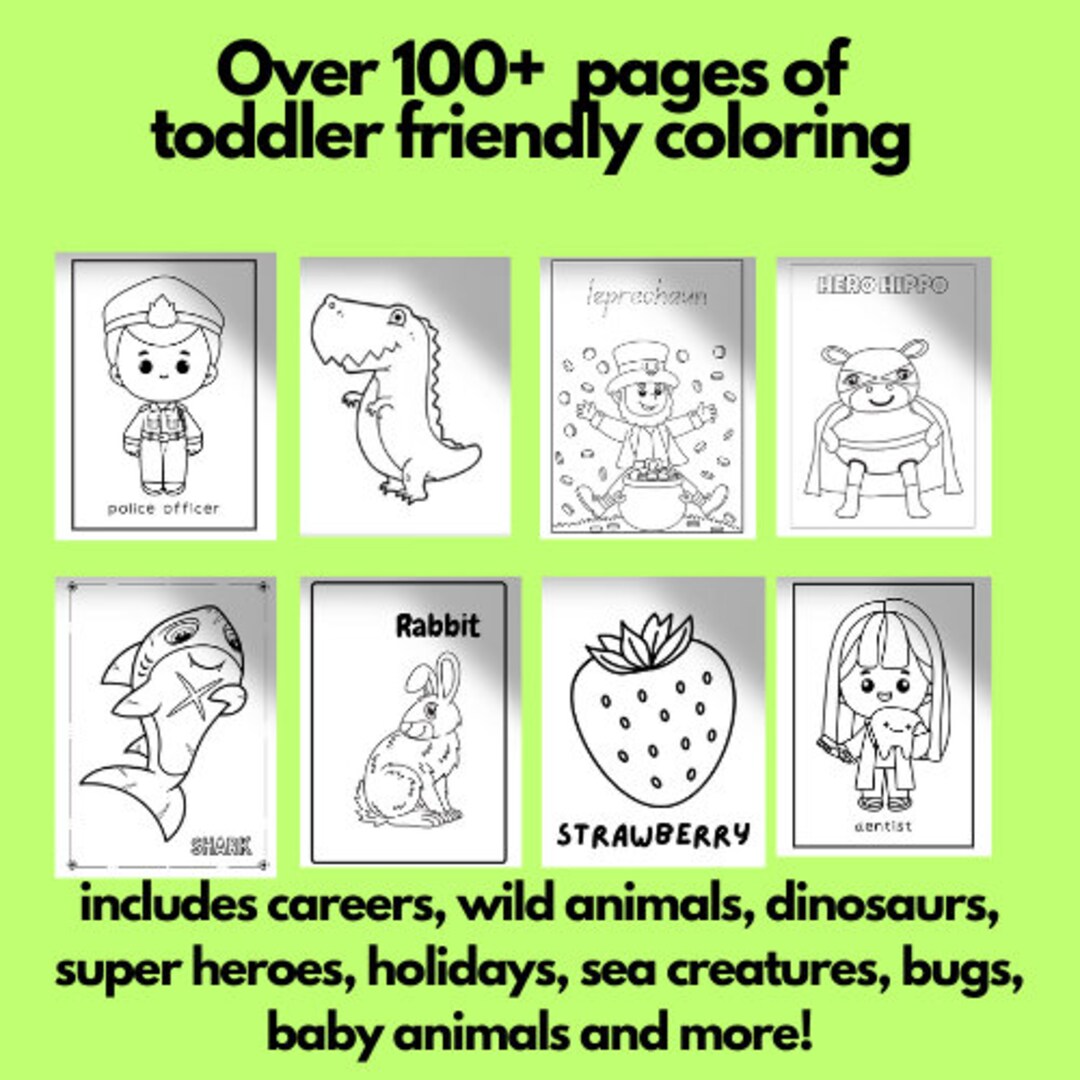 The Ultimate Toddler Friendly Coloring Book, Fine Motor Skills Coloring ...