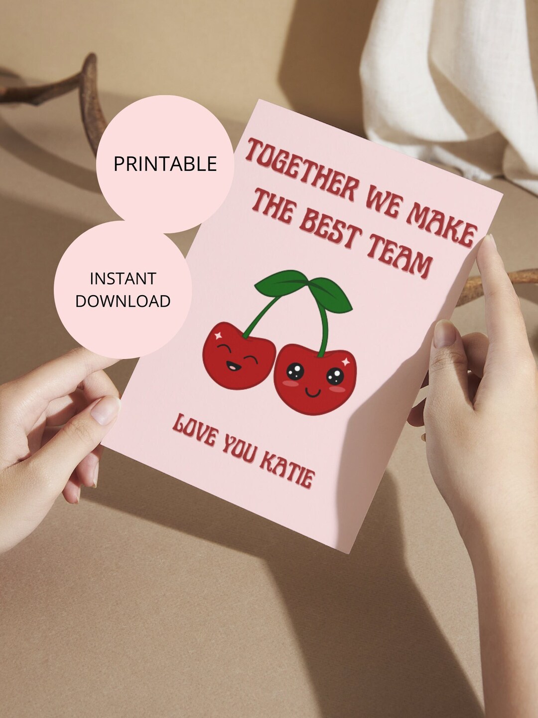 PRINTABLE Valentine's Day Card, Digital Download Valentine's Day Card ...