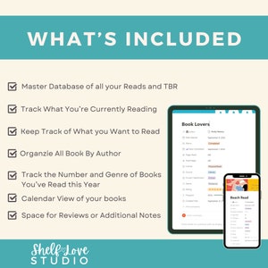 Book Tracker Notion Template | Digital Reading Organizer and Journal ...