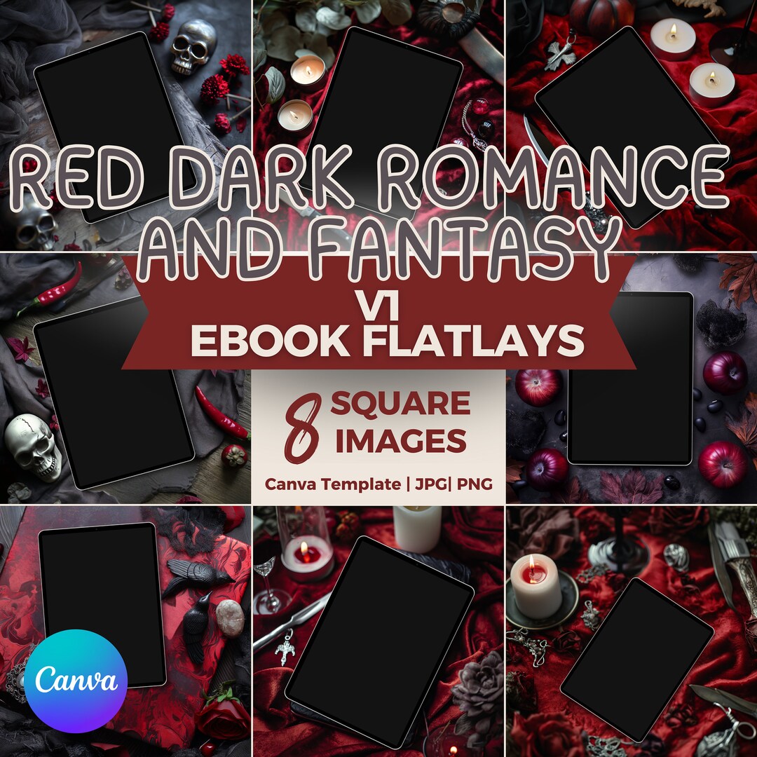 Red Dark Romance and Fantasy Ebook Mockup Bundle | Bookstagram ...