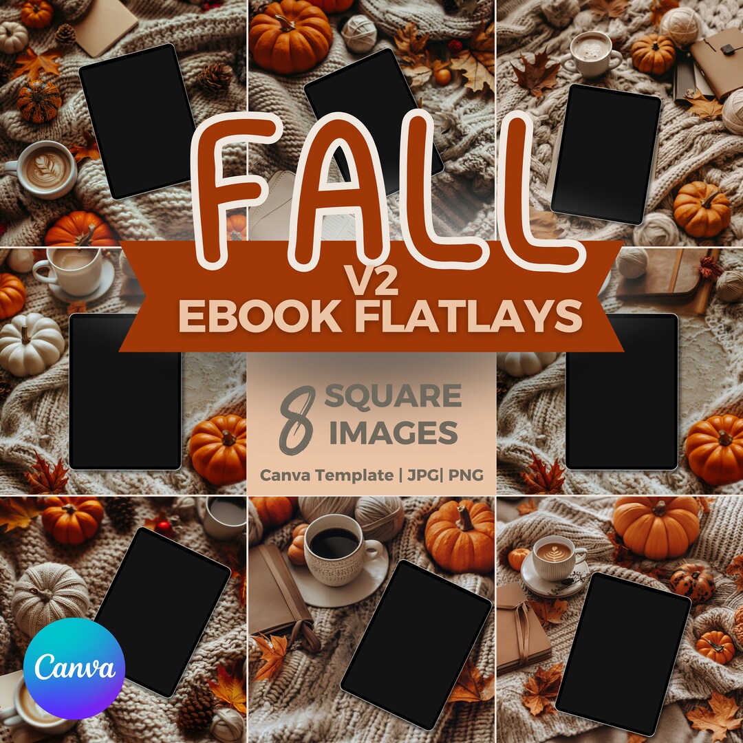Fall Ebook Social Media Post Bundle Red | Bookstagram Templates for ...