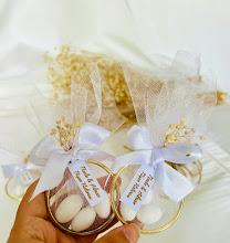 Personalized Wedding Almond Candy Favors: Gold Ring, Tulle Bag - Etsy