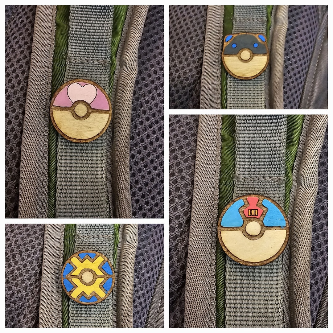 Collectible Wooden Pins Pokémon Pokeballs - Etsy