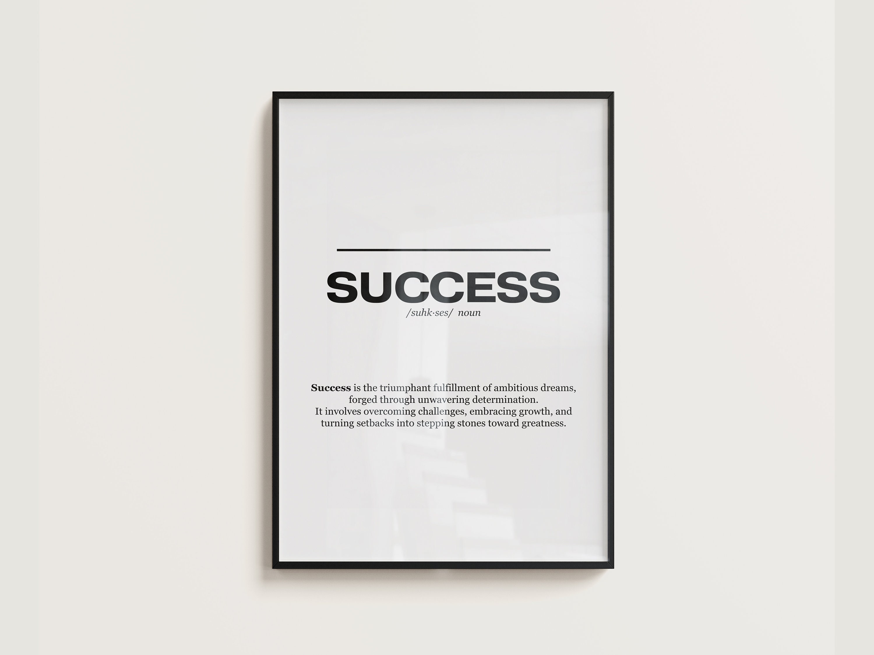 Success Poster, Motivational Poster, Motivational Wall Art ...