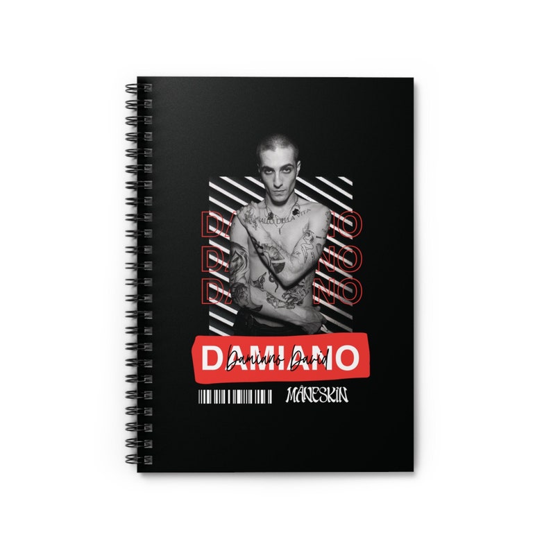 Damiano David Maneskin, Spiral Notebook Ruled Line, Gift for Maneskin ...