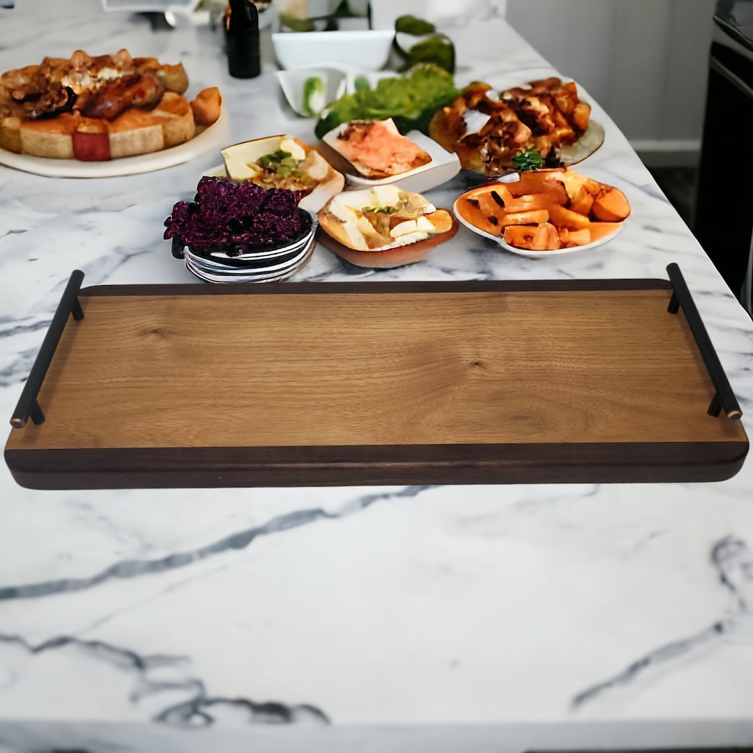 Serving Tray, Charcuterie Tray, Canary Wood and Peruvian Walnut - Etsy