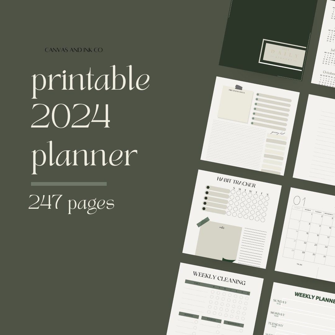 2024 Printable Planner - Etsy