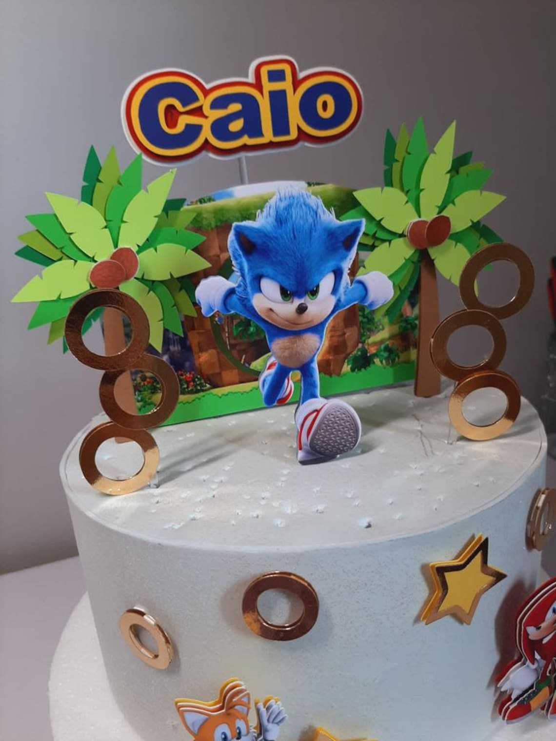 Sonic Theme Cake Topper, Sonic Party, Sonic Birthday. - Etsy