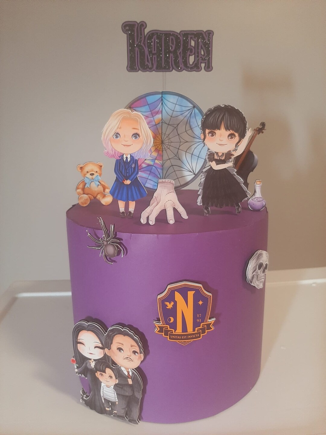 Wednesday Themed Cake Topper, Wednesday Party, Wednesday Birthday. - Etsy