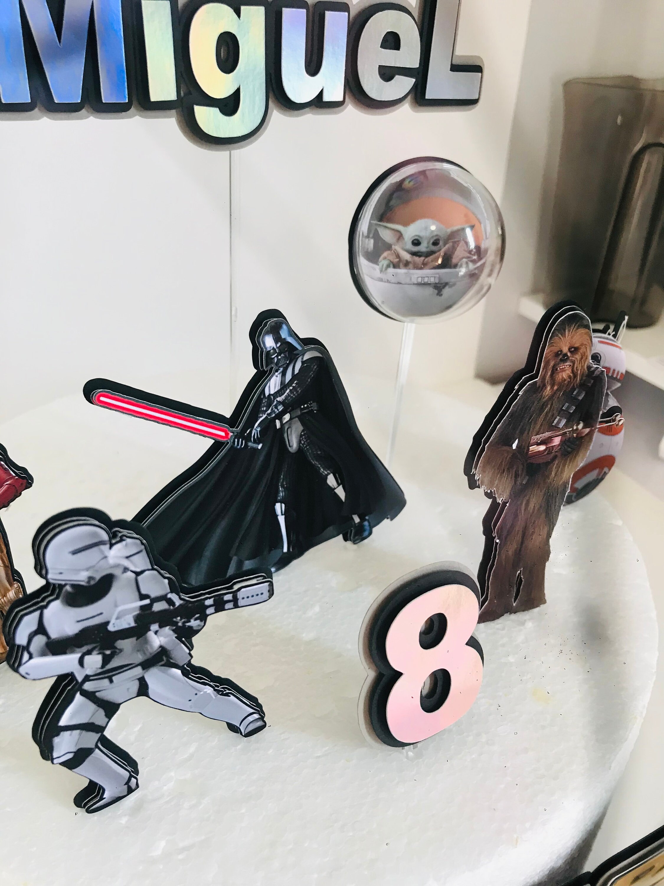 Star Wars Themed Cake Topper, Star Wars Party, Star Wars Birthday. - Etsy
