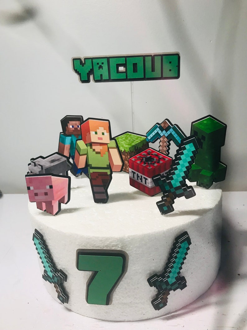 Minicraft Cake Topper, Minicraft Party, Minicraft Birthday. - Etsy