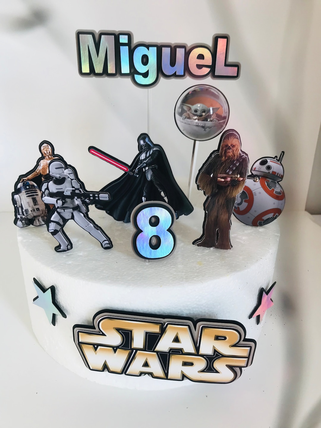 Star Wars Themed Cake Topper, Star Wars Party, Star Wars Birthday. - Etsy