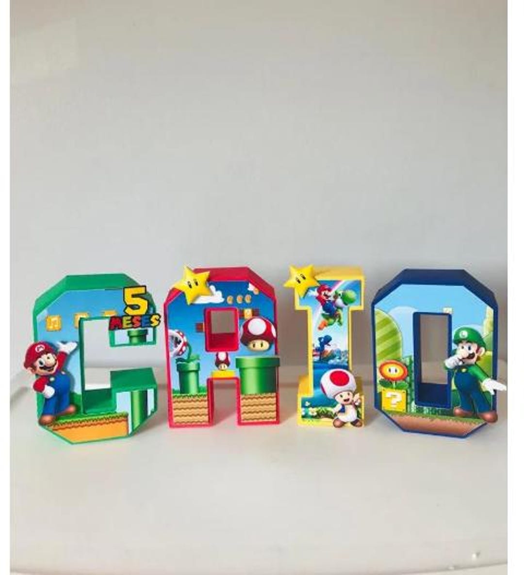 Mario Bros Theme Party Decoration Mario Bros 3D Letter, Mario Bros ...