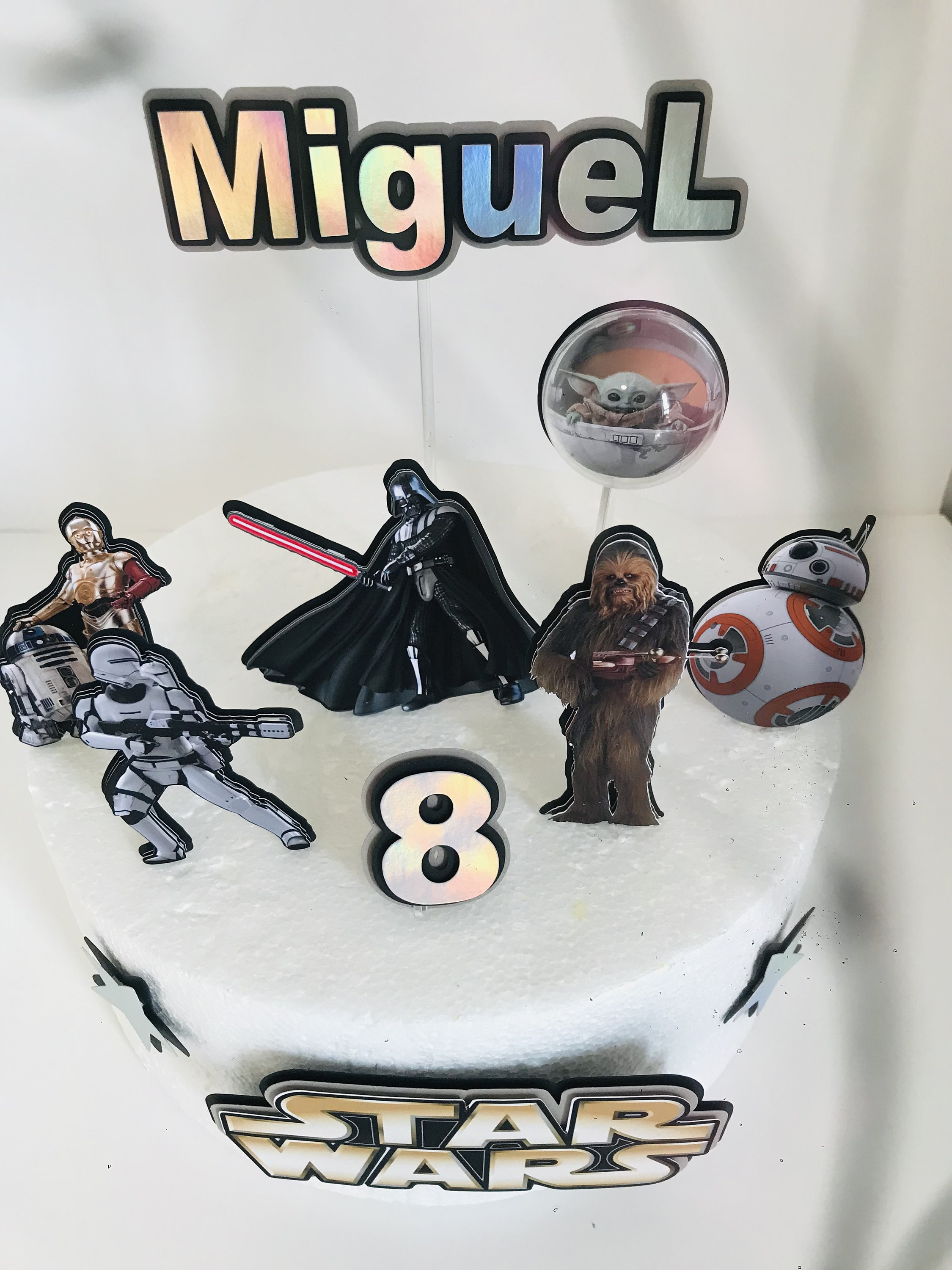 Star Wars Themed Cake Topper, Star Wars Party, Star Wars Birthday. - Etsy