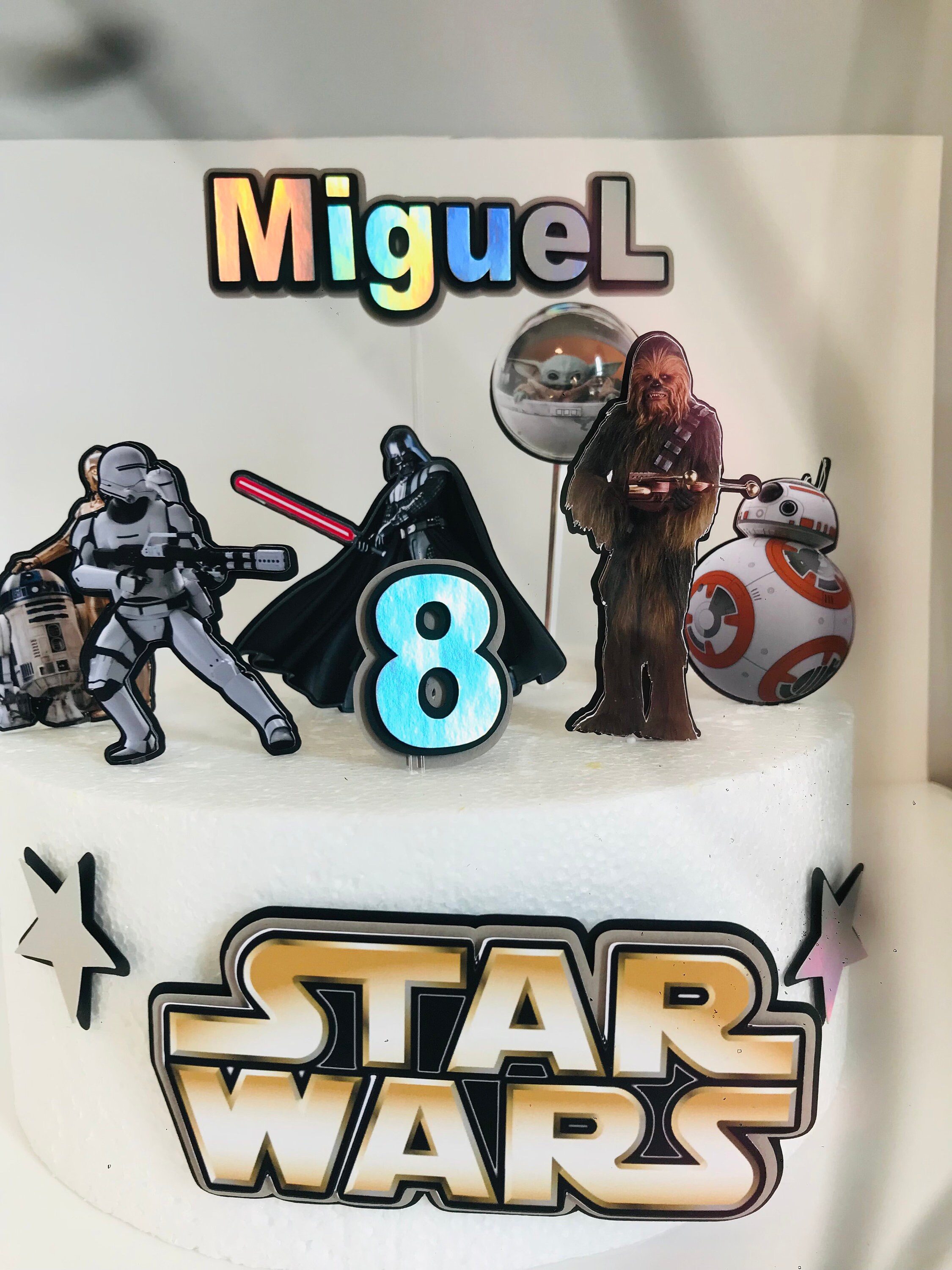 Star Wars Themed Cake Topper, Star Wars Party, Star Wars Birthday. - Etsy