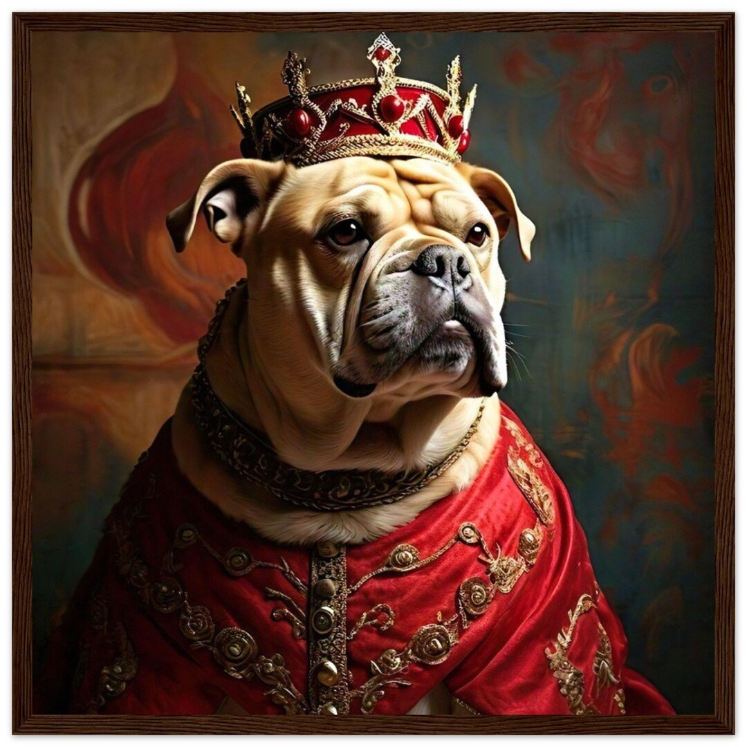 Regal Bulldog Renaissance Art Print - Etsy