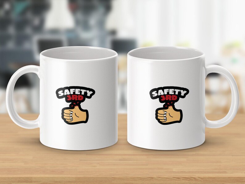 Safety 3rd Mug - Funny Workplace Mug for Construction Workers, Safety ...
