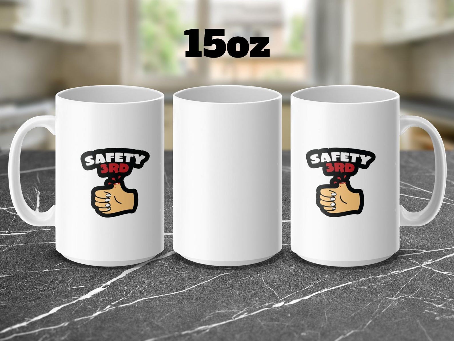 Safety 3rd Mug - Funny Workplace Mug for Construction Workers, Safety ...