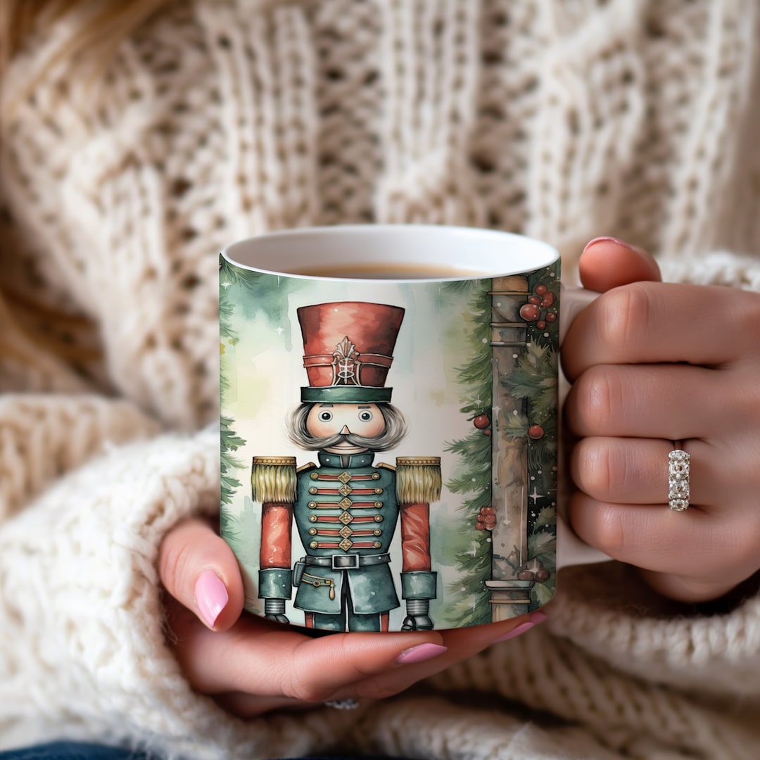 Christmas Nutcracker Mug, Holiday Coffee Cup, Festive Tea Mug ...