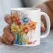 Colorful Dripping Daffodils Art Mug, Vibrant Watercolor Flower Mug ...