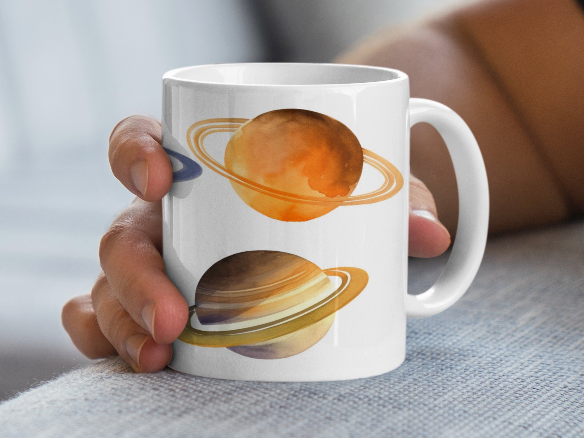 Watercolor Planets Mug, Solar System Coffee Cup, Space Lover Gift ...