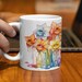 Colorful Dripping Daffodils Art Mug, Vibrant Watercolor Flower Mug ...