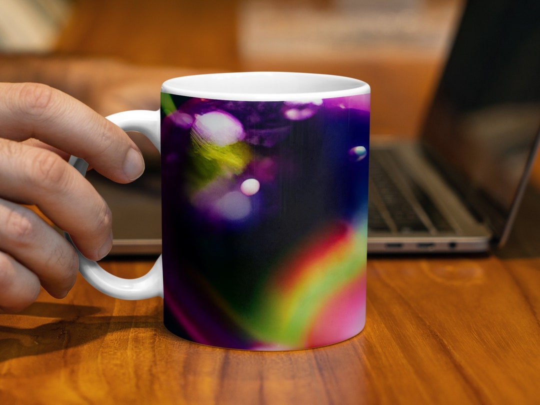 Colorful Abstract Art Coffee Mug, Vibrant Swirl Design, Unique Artistic ...