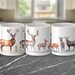 Watercolor Deer Family Mug, Rustic Wildlife Illustration, Nature ...