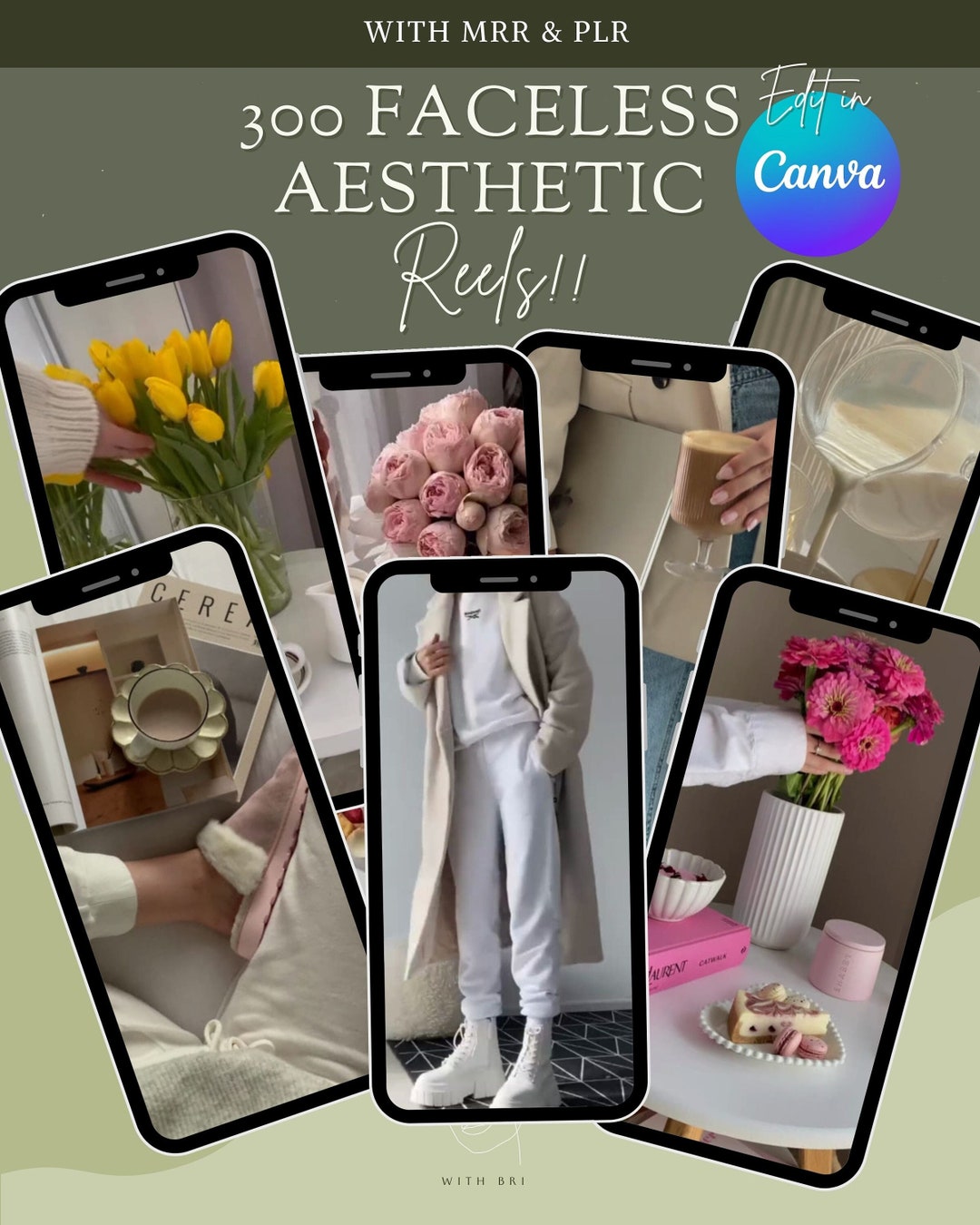 300 Faceless Reels, Aesthetic Videos, Master Resell Rights, MRR, Done ...