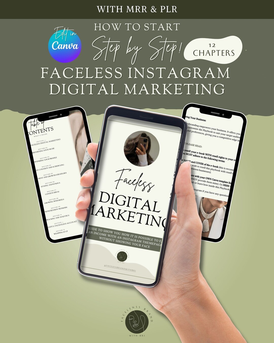 Faceless Instagram Digital Marketing, 12 Chapter Step by Step Digital ...
