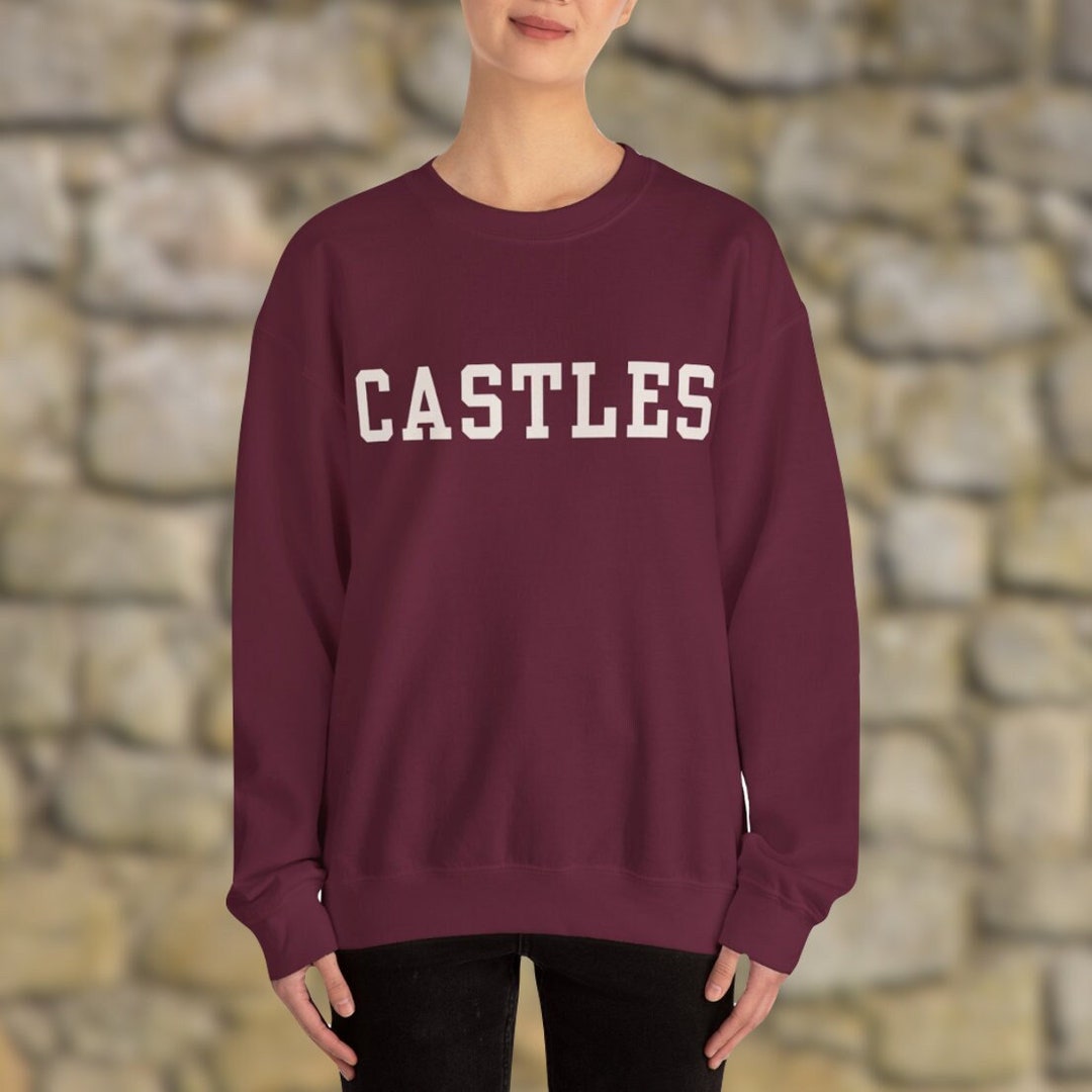 Castles Crewneck Sweatshirt, Varsity, Europe Travel Apparel, Unisex ...