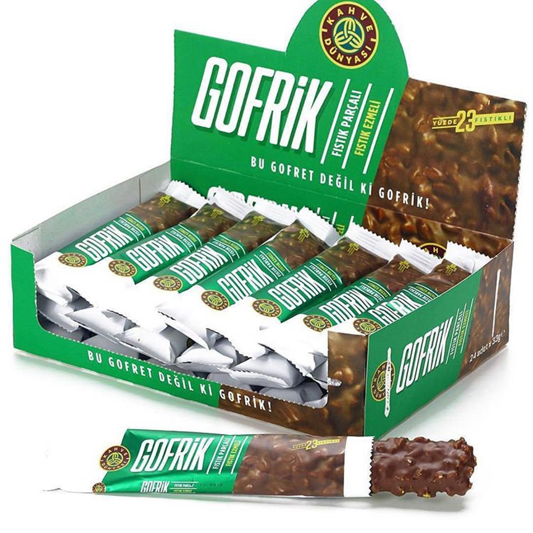 Gofrik Chocolate Wafer Turkish Pistachio Chocolate Bars, Premium ...